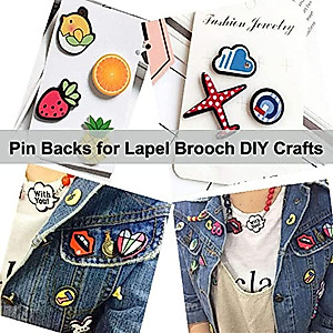 Rubber Pin Backs, 50PCS Lapel Pin Backs, Pin Safety Backs for Brooch Tie Hat Badge Insignia, Black