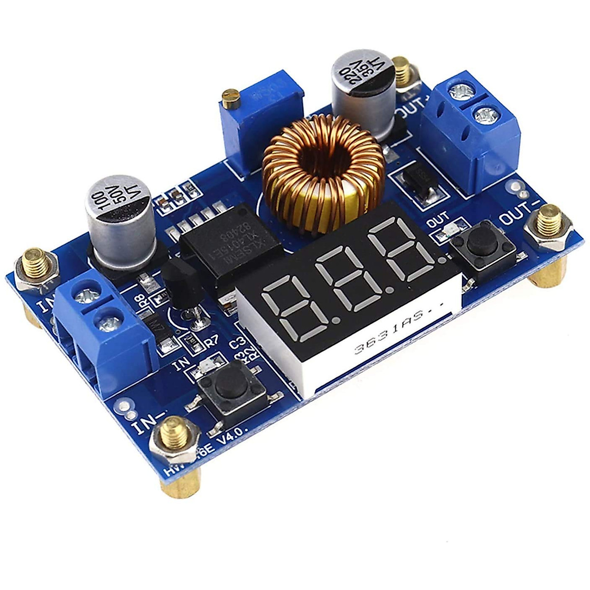 2 Pack Buck Converter XL4015 4-38V to 1.25-36 V Step Down Voltage Regulator 5 A High Power 75 W DC - DC with LED Display