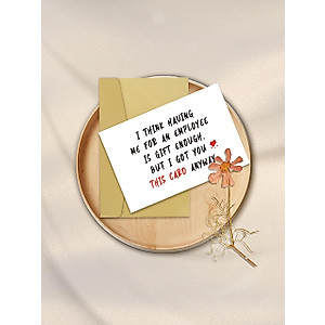 Fumnwoks Boss Day Card for Boss, Boss Birthday Card from Employee, Humorous Boss Day Gifts for Men Women, Happy Boss Day Card for Him Her,