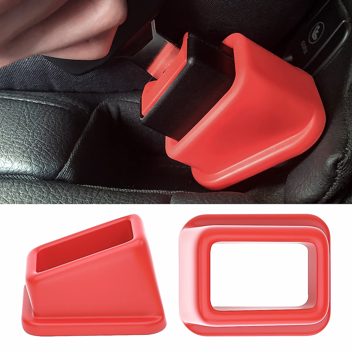 G Ganen 2-Pack Buckle Holder Compatible with Baby Seat - Keep Buckle in Upright Position and Makes Buckling Easier (Red, Regular)