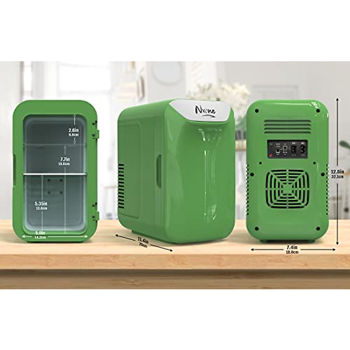 NXONE Mini Fridge,6 Liter/8 Can AC/DC Small Refrigerator,Portable Thermometric Cooler and Warmer Freezer Skincare fridge for Foods,Beverage,Medications, Home,Bedroom,Dorm,Office and Car