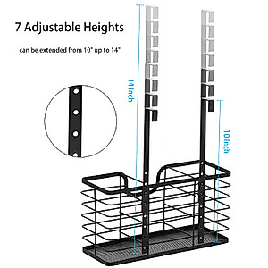 Nicunom Hair Dryer Holder 3 in 1 Hair Tool Organizer, Adjustable Blow Dryer Holder Bathroom Organizer Cabinet Door Hair Care & Hot Styling Tools Storage