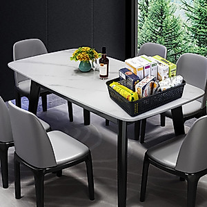 Hommp 6-Pack Plastic Paper Storage Baskets Trays, Black A4 Storage Basket