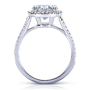 Kobelli Round-cut Moissanite Engagement Ring 2 CTW 14k White Gold (8.0mm), Size 5, White Gold