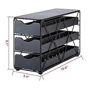 Flagship for Nespresso Pod Holder Drawer Large Mullti Tier Coffee Pod Holder Vertuo (3 Tier (60Pods))