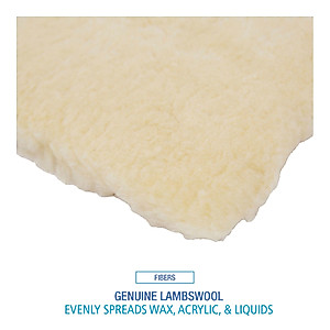 Boardwalk BWK4418 18 in. Lambswool Finish Applicator Mop Head - White