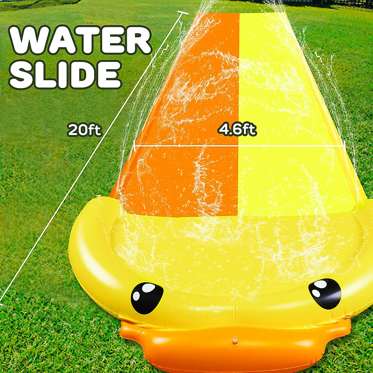 TOY Life Duck Water Slide, Slip Slide, Waterslide, Water Slides for Kids Backyard, Slip N Slide, Water Slide Adult, Shark Themed Slip and Slides for Kids Backyard, Waterslide for Kids