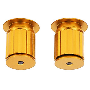 BuyWeek Bike Handlebar End Plugs, 1 Pair Bicycle Expansion Bar Plug Aluminum Alloy Bike Expansion Lock Bar Plug for Mountain Road Bike(Gold)