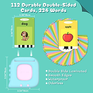 Talking Flash Cards for Toddlers 1-3, 224 Sight Words Toddler Flash Cards, Learning Toys for Toddlers, Sensory Educational Toys for Kids, Montessori Toys, Toddler Toys for Boys Age 1 2 3 4 5 Year Old