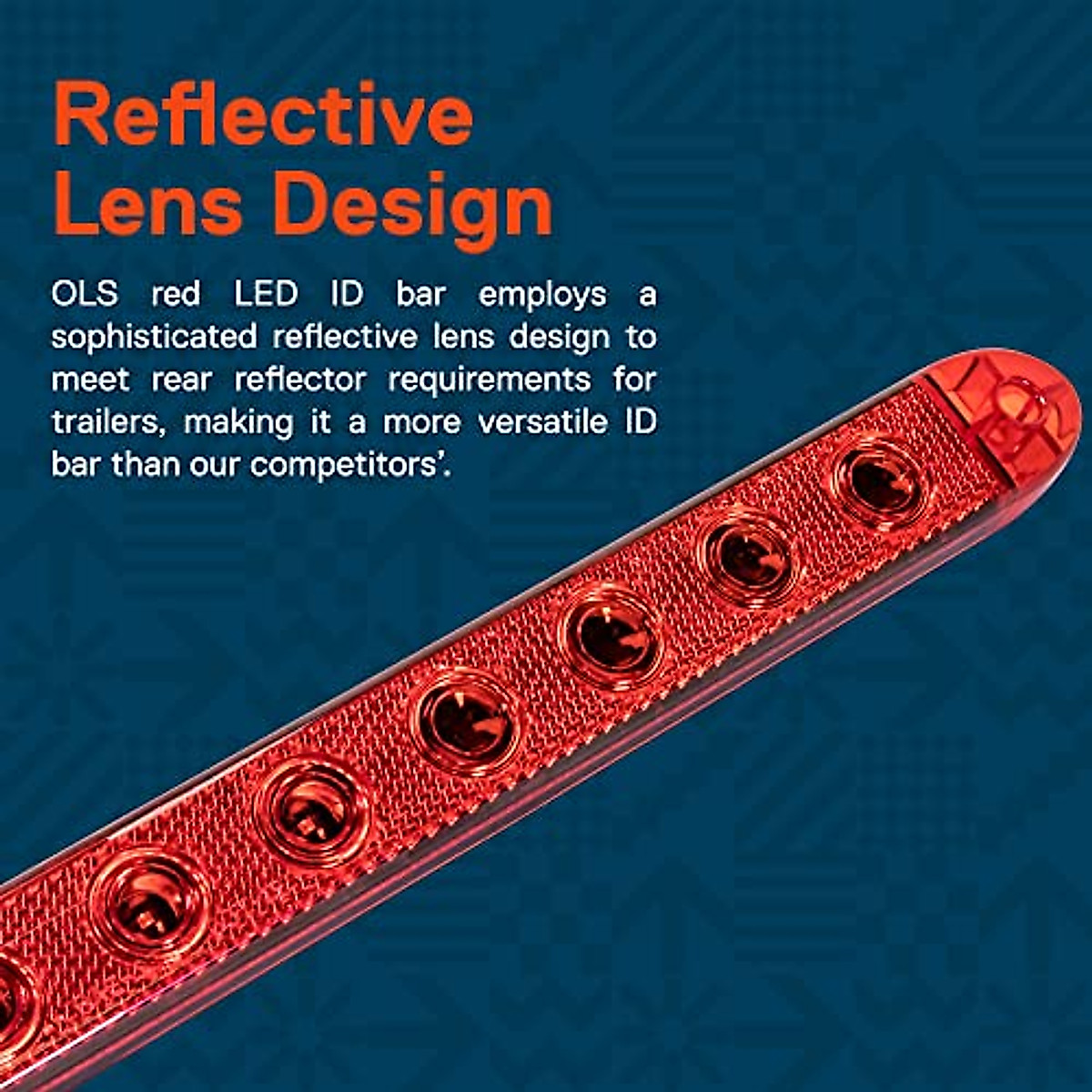 TRUE MODS 2pc 16" 11 Red LED Trailer Light Bar [DOT Compliant] [IP65 Waterproof] [Park/Brake/Turn Signal] Running Marker ID Trailer Tail Light for 80" Utility Marine Boat Trailers