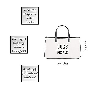 Santa Barbara Design Studio Face to Face Canvas Tote, Large, Dogs/People
