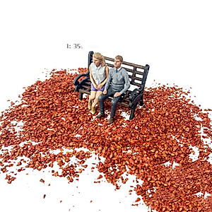 Realistic Miniature Leaves Simulation Leaves for DIY Model Railway Fairy Garden Diorama Scenery, Pack of 5