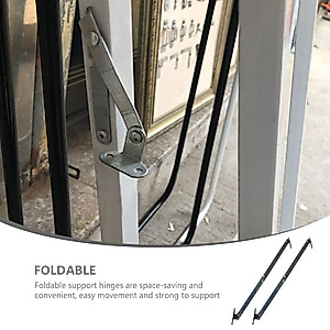 Angoily 1 Pair Cabinet Hinges Folding Table Hinge Lid Stay Hinge Close Hinges Safety Lid Supports Chest Hinges Lid Support Hinge Lift up Stay Support Mirror Hinges Buffer Iron Cabinet Door