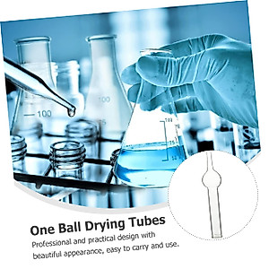 Hemoton 5pcs Chemical Experiment Equipment Candy Tubes Containers Chemistry Drying Tube Glass Laboratory Drying Tube Single Ball Drying Tubes Glass Drying Tubes Filling Glass Tube