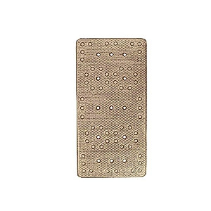 Splash Home Deluxe Softee Bathtub Mat, Non-Slip Extra-Long Shower Mat with 58 Suction Cups and Drain Holes Bath Mat for Tub, 36 L x 17 W, Machine Washable, PVC Foam - Taupe, Twin XL
