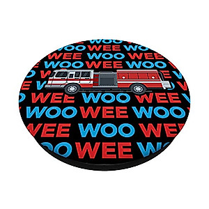 Fire Truck Engine Firefighter for Kids Wee Woo Emergency PopSockets Swappable PopGrip