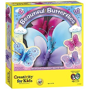 Creativity for Kids Beautiful Butterflies - Make Your Own Butterfly Wall Art & Decor (Packaging May Vary)