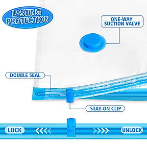 Warmi 30 Pack Vacuum Storage Bags with Electric Air Pump - Vacuum Seal Bags for Clothing Travel - Space Saver Bags for Blanket, Duvets, Pillows, Comforters, Luggage, Home Storage & Organisation