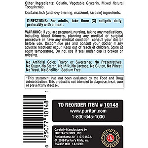 Triple Omega 3-6-9 Fish, Flax and Borage, supports healthy joints B00AZ10SQA White 240 Count (Pack of 1)