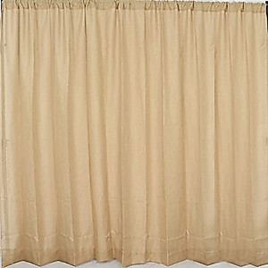 Efavormart 8ftx8ft Rustic Faux Burlap Photography Backdrop Curtain Drapery with Rod Pockets, Natural Jute Photo Booth Backdrop Panel