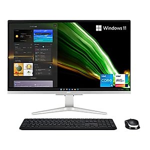Acer Aspire C27-1655-UA12 AIO Desktop | 27" Full HD IPS Display | 11th Gen Intel Core i5-1135G7 | Intel Iris Xe Graphics | 12GB DDR4 | 512GB NVMe M.2 SSD | Intel Wireless Wi-Fi 6 | Windows 11 Home