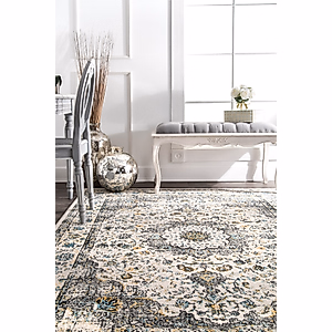nuLOOM Paisley Verona Vintage Persian Area Rug, 2' x 3', Grey