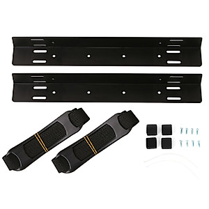 VIVO Under-Desk and Wall Mount PC Adjustable Strap and Steel Bracket Holder, Computer Case Carrier, Black, MOUNT-PC02S