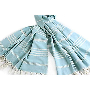 Cacala Turkish Hand Loomed Towels Peshtemal Highly Absorbent Quick and Easy Dry Soft and Comfortable for Shower, Spa, Pool, Gym and Yoga 100% Cotton Sultan Series, 37" x 70"