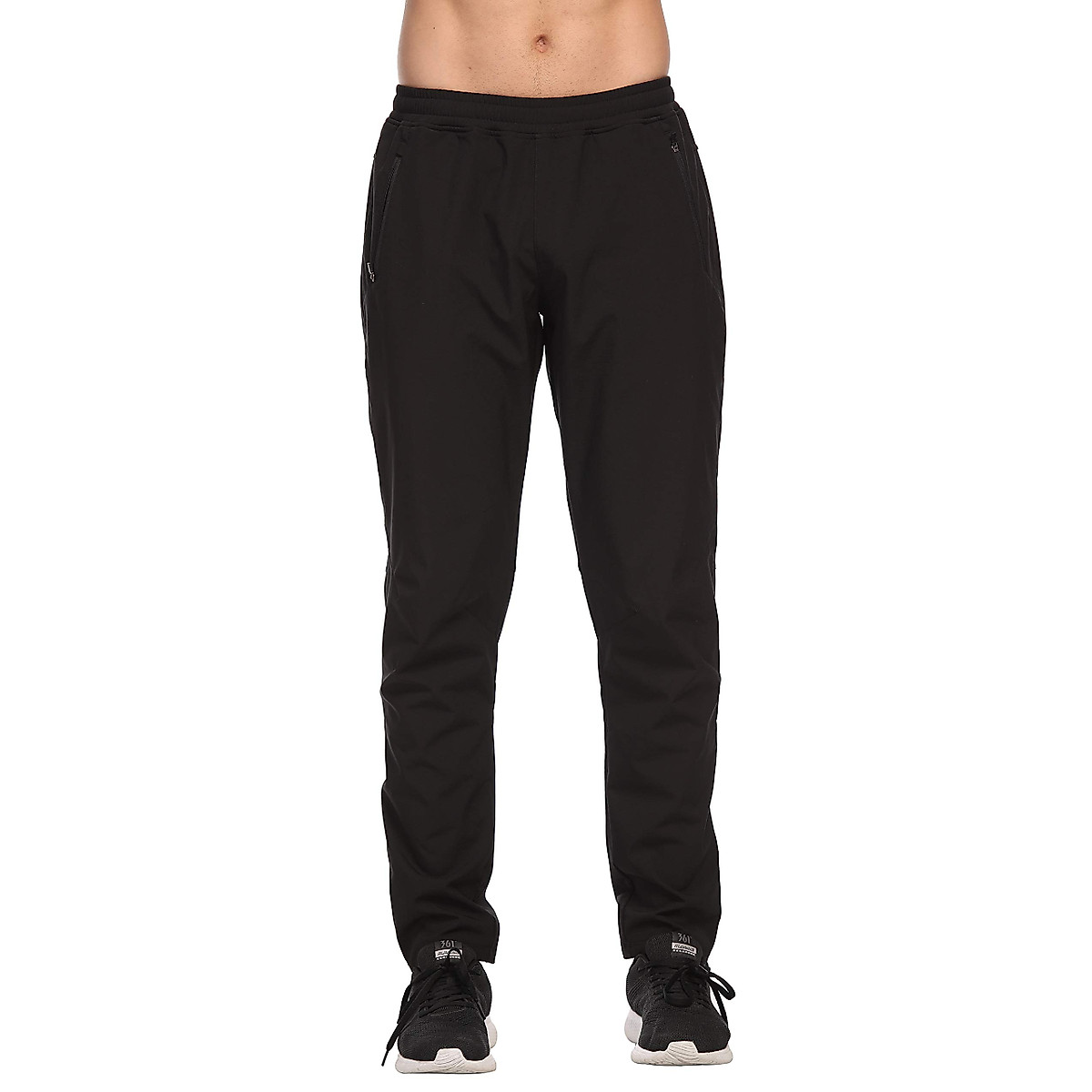 CQC Men's Fleece Cycling Bike Pants Windproof Thermal Athletic Sweatpants for Winter Outdoor Running Hiking Black M