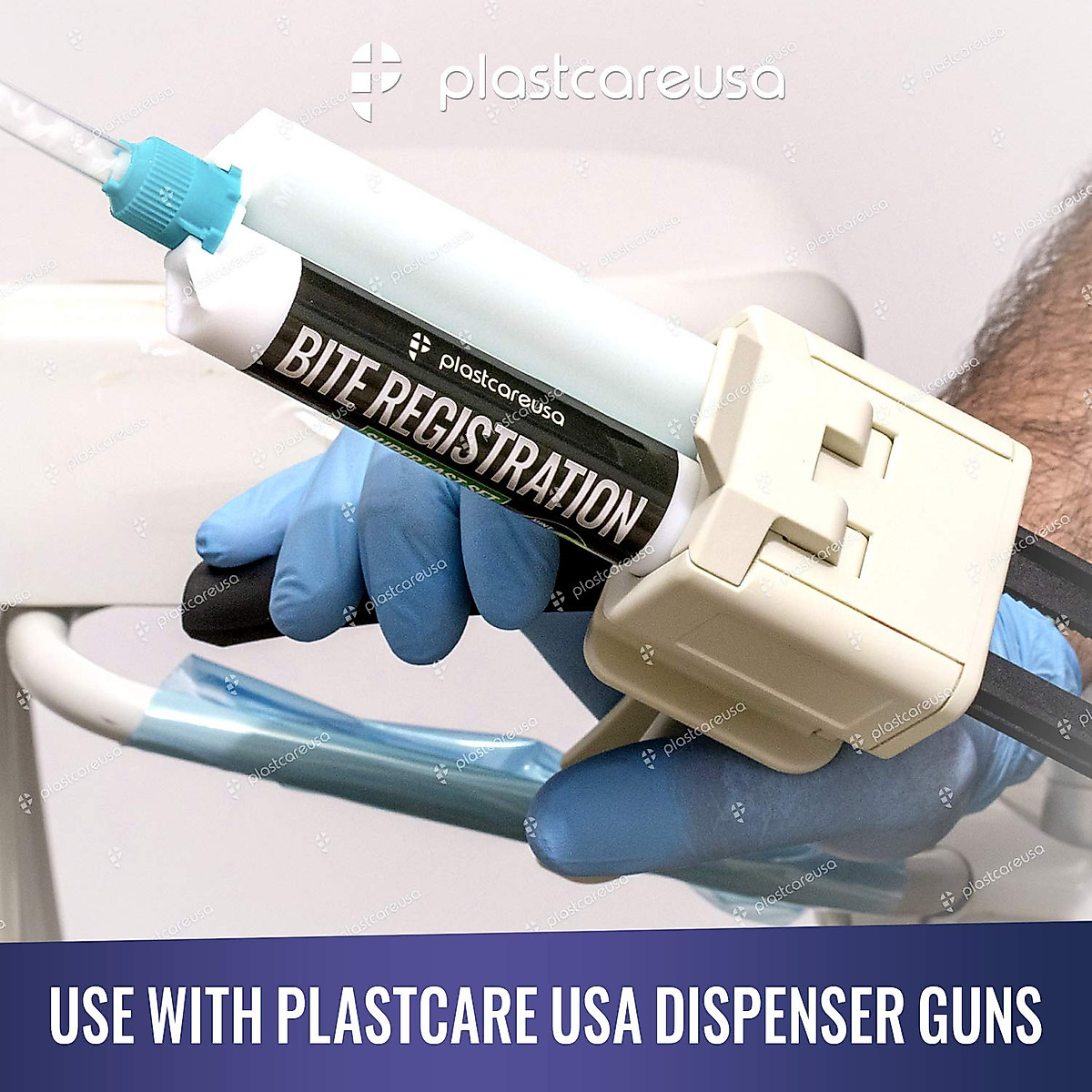 Bite Registration Material, Fast Set, Made in Germany Mint Flavor, Set of 2 50ml Cartridges, No Mixing Tips