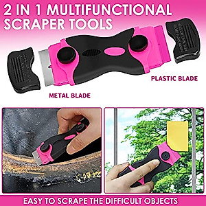 TOYIEW 33Pcs Pink Staple Gun Tool Set with 3 in 1 Upholstery Staple Gun for Wood Heavy Duty and 900 Staples, Perfect for DIY Decoration, Crafts, Carpentry, Arts, Pink Tool Kit Gift for Women