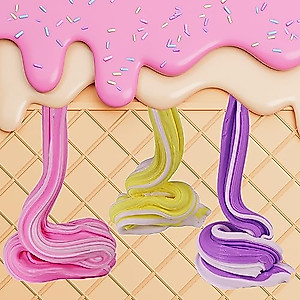 15 Packs Butter Slime Kit,Non Sticky,Super Soft Sludge Toy,Birthday Gifts for Kids,DIY Butter Slime Party Favor for Girls & Boys