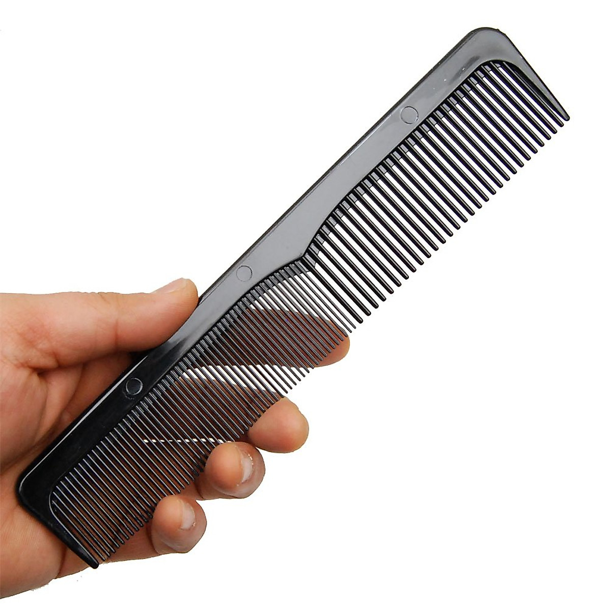 Luxxii 6 Pack - 9" Large Black Dressing Comb Barber Comb SET - Styling Essentials Coarse/Fine