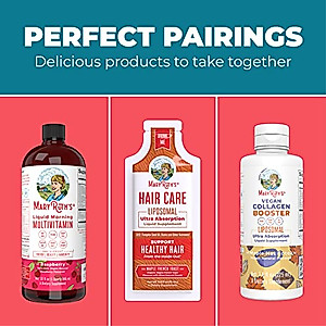 MaryRuth's Hair Skin and Nail Vitamins | USDA Organic | Biotin Gummies with Vitamin C & Vitamin E | Hair Growth Vitamins | Skin Care | Nail Growth | Hair Skin and Nails Gummies for Ages 14+ | 60 Count