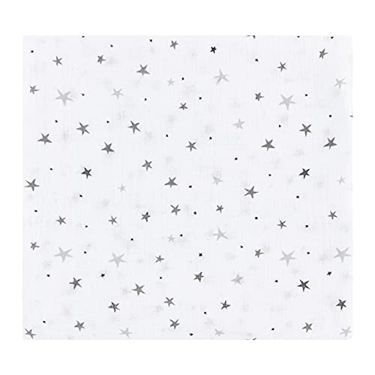 Ely's & Co. Cotton Muslin Swaddle Blanket 1-Pack — 100% Cotton Muslin Extra-Large Swaddle Blankets (47” x 47”) Printed (Grey Stars)