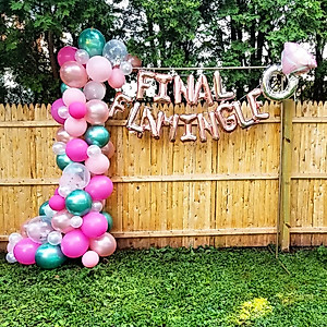 JeVenis Rose Gold Final Flamingle Balloons Flamingo Bach Balloons Flamingo Bachelorette Party Decor Flamingo Bach Balloon Banner Flamingle Bach Decorations