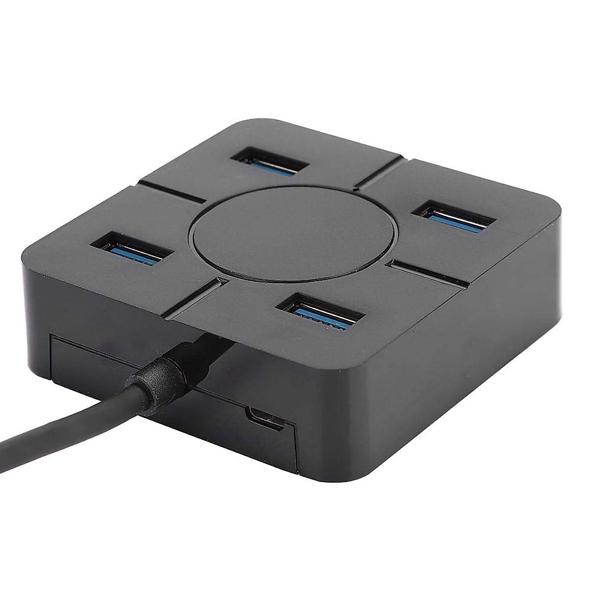 Docking Station, Black USB Hub, Hub, USB3.0 High Speed Transmission for Keyboard U Disk for Mouse Card Reader(Black)