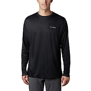 Columbia Men's Standard Terminal Tackle PFG Fish Flag LS, Black/Graphite, Medium