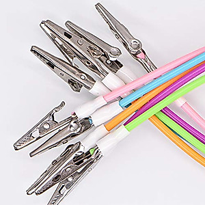 Angzhili 5 Pcs Dental Bib Clips,Silicone Napkin Clip Bib Holders with Colorful Silicone Lanyard and Stainless Steel Clip(Pink)