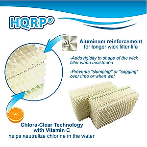 HQRP 2-Pack Wick Filter Compatible with Emerson Kenmore HDC-1 HDC1 14910 32-14910 fits HD07W HD08W HD12W HD12W1 HD6000 HD8000 29960 29970 Series Console Humidifiers