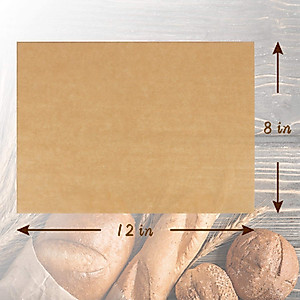 YL TRD 200 Pcs Unbleached Parchment Paper Sheets, 8x12 Inch Parchment Sheets, Uses for Baking Cookies, Cooking, Air Fryer, Grilling (8x12inch)
