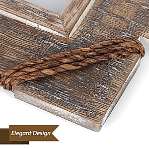 AKRILANE 11x14 Picture Frame Wood Rustic, Decorative, Distressed & Vintage Looking Photo Frames Wall Decor for Wall Mount & Table Top Display for Home Decor – 11 x 14 Wedding Picture Frames – Style D