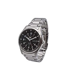 SEIKO Men's SNZG13 SEIKO 5 Automatic Black Dial Stainless-Steel Bracelet Watch
