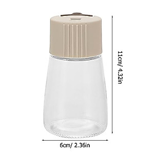 Terrarium Glass Spices Jars 4pcs Barbecue Salt Pepper Sugar Shaker Container Seasoning Shakers Bottles Refillable Bottle Dispenser for Camping Travel Home Glass Containers