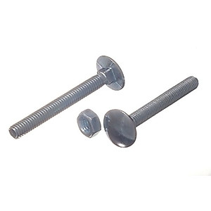 24 x Coach Carriage Cup Square Bolts M12 X 180MM with Nuts BZP Steel