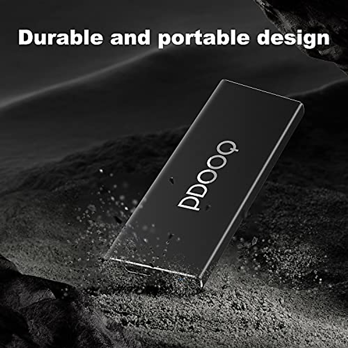 PDOOQ Portable SSD, External SSD Read up to 500MB/s & Write up to 450MB/s USB 3.1 Type-c Ultra-Slim External Solid State Drive (250GB)