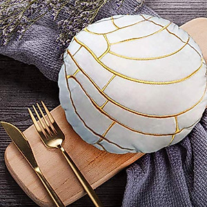 ABOUND LIFESTYLE Concha Pillow, Bread Pillow, Mexican Pan Dulce, Soft Micro Mink w/Down Cotton Filling, Decorative Throw Pillow, Food Plushies, Bread Plush, Food Cushion, Food Pillows, Funny Things