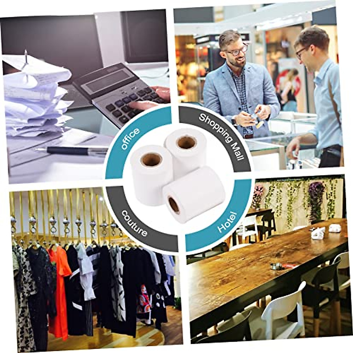 PLAFOPE 5 Rolls Rolls Glasses optometry paper lables tabs pos receipt paper thermal shipping labels thermal labels thermal view paper print paper thermal paper computer white tester