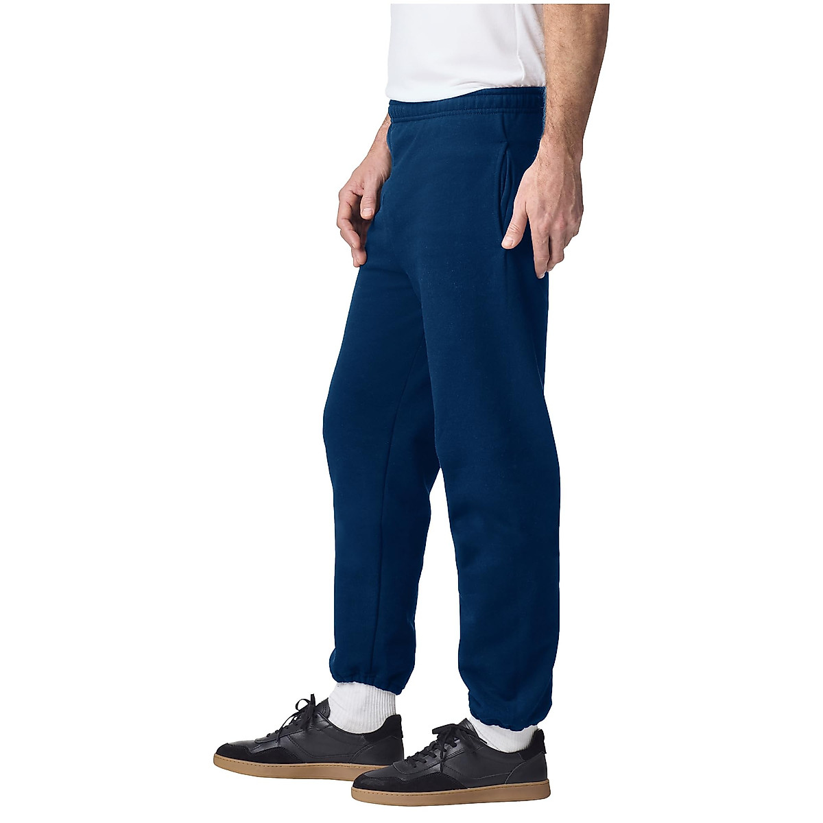 Gildan Men's Fleece Elastic Bottom Sweatpants with Pockets, Style G18100, Navy, 2X-Large