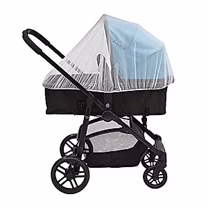 Mosquito Net for Infant Car Seats, Infant Strollers and Bassinets | Breathable with Elastic Netting for Easy fit | Delta Children | White